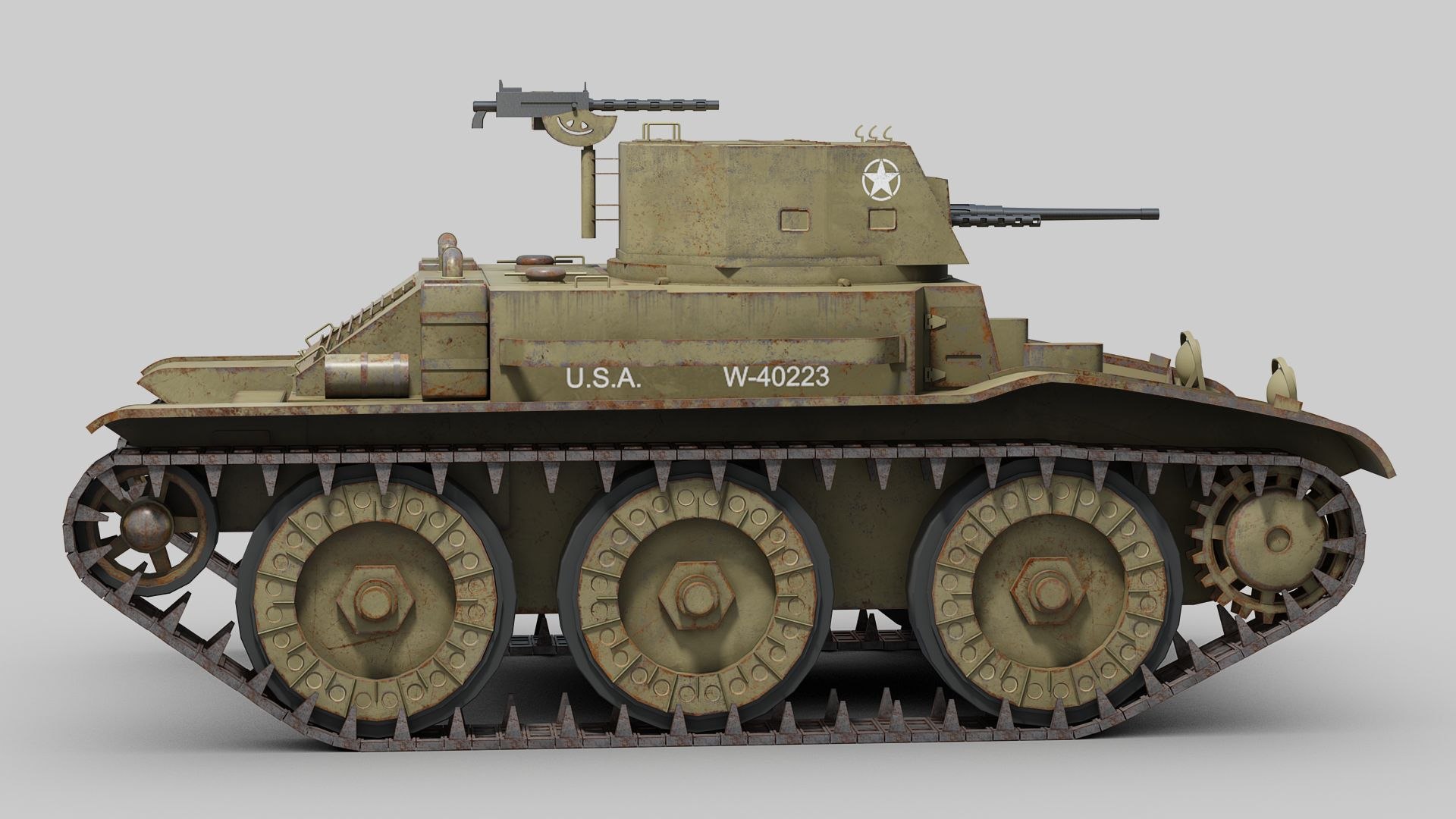 T7 Combat Car 3D Model - TurboSquid 2368846