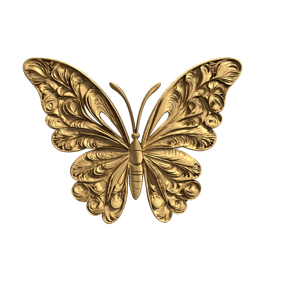 Decor Set Wall Panel Butterfly Relief CNC 12 Model - TurboSquid 2262468