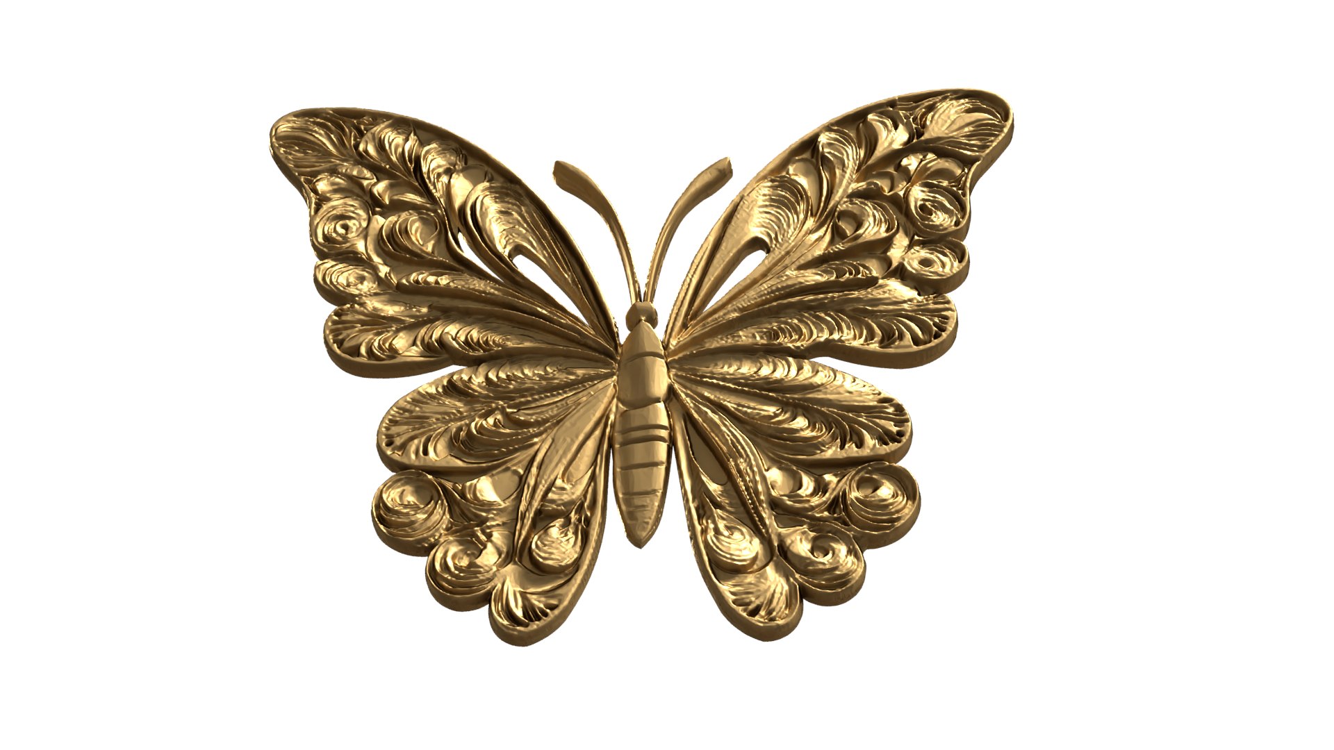 Decor Set Wall Panel Butterfly Relief CNC 12 Model - TurboSquid 2262468