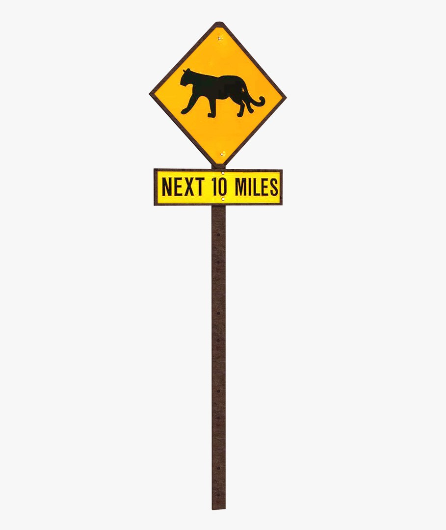 Free Sign Puma Danger 3D Model - TurboSquid 1608408