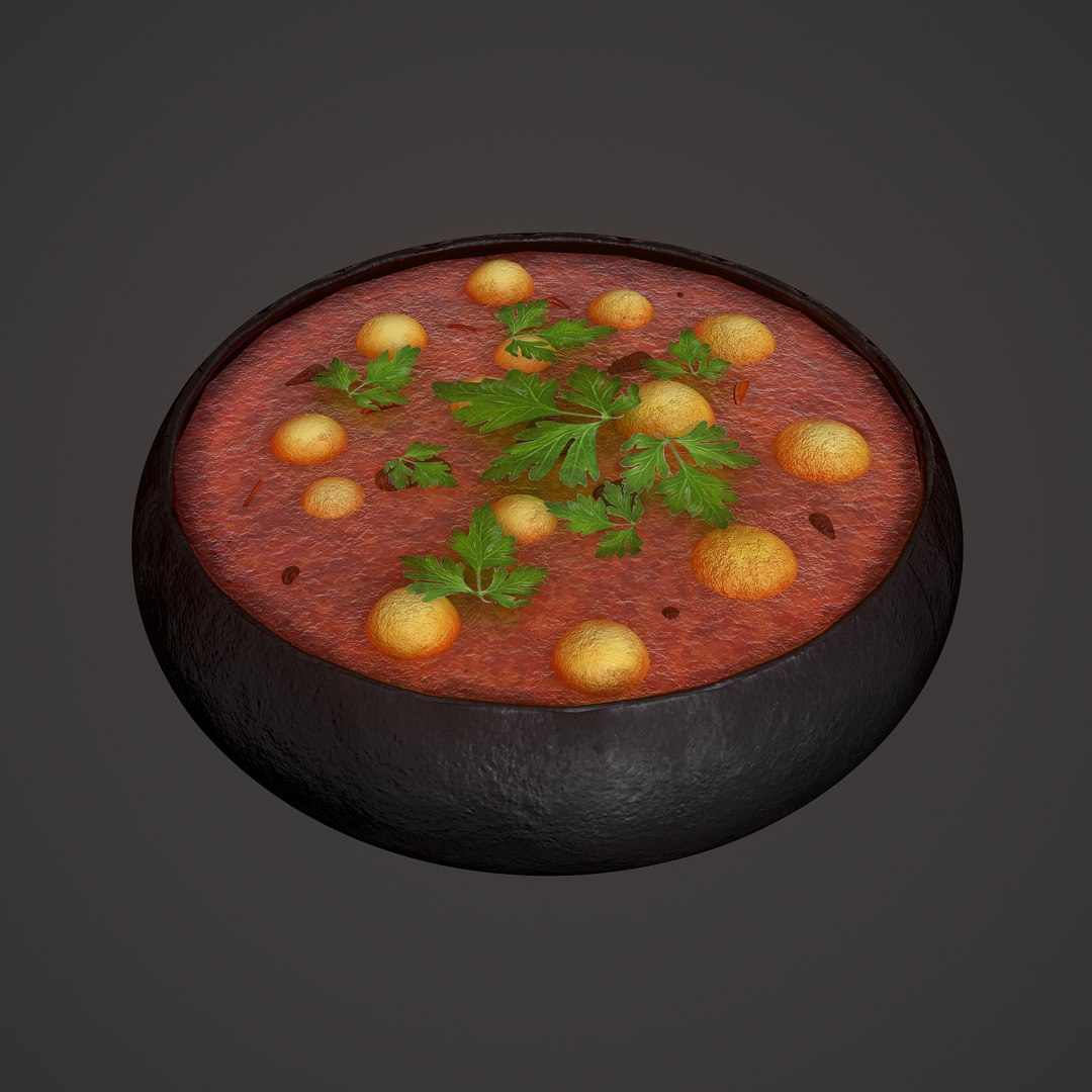3D Medieval Tavern Soup Foods - TurboSquid 1423094