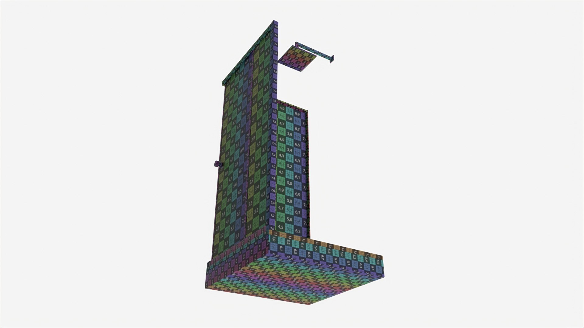 3D Corner Square Shower Enclosure - TurboSquid 2123570