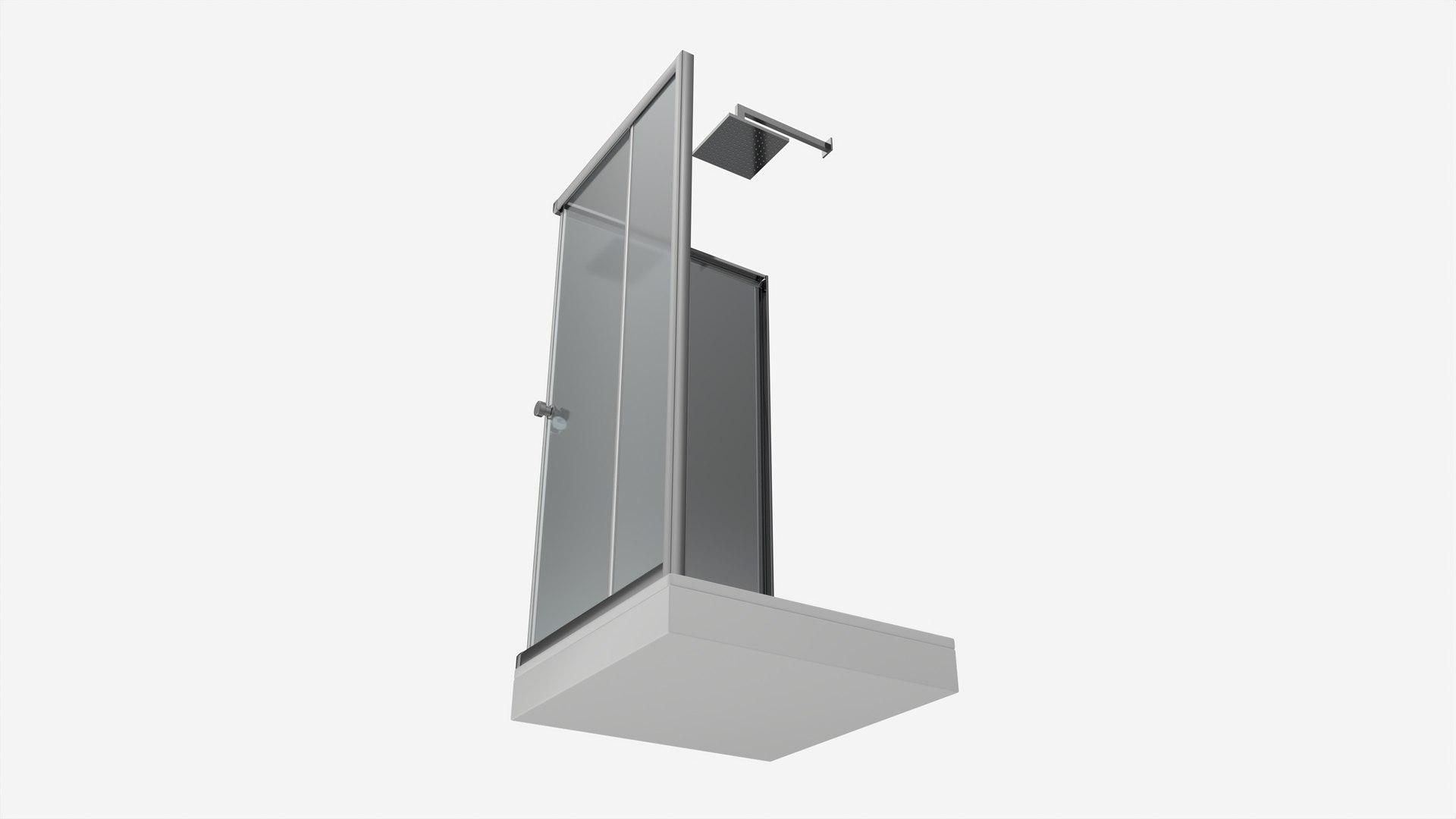 3D Corner Square Shower Enclosure - TurboSquid 2123570