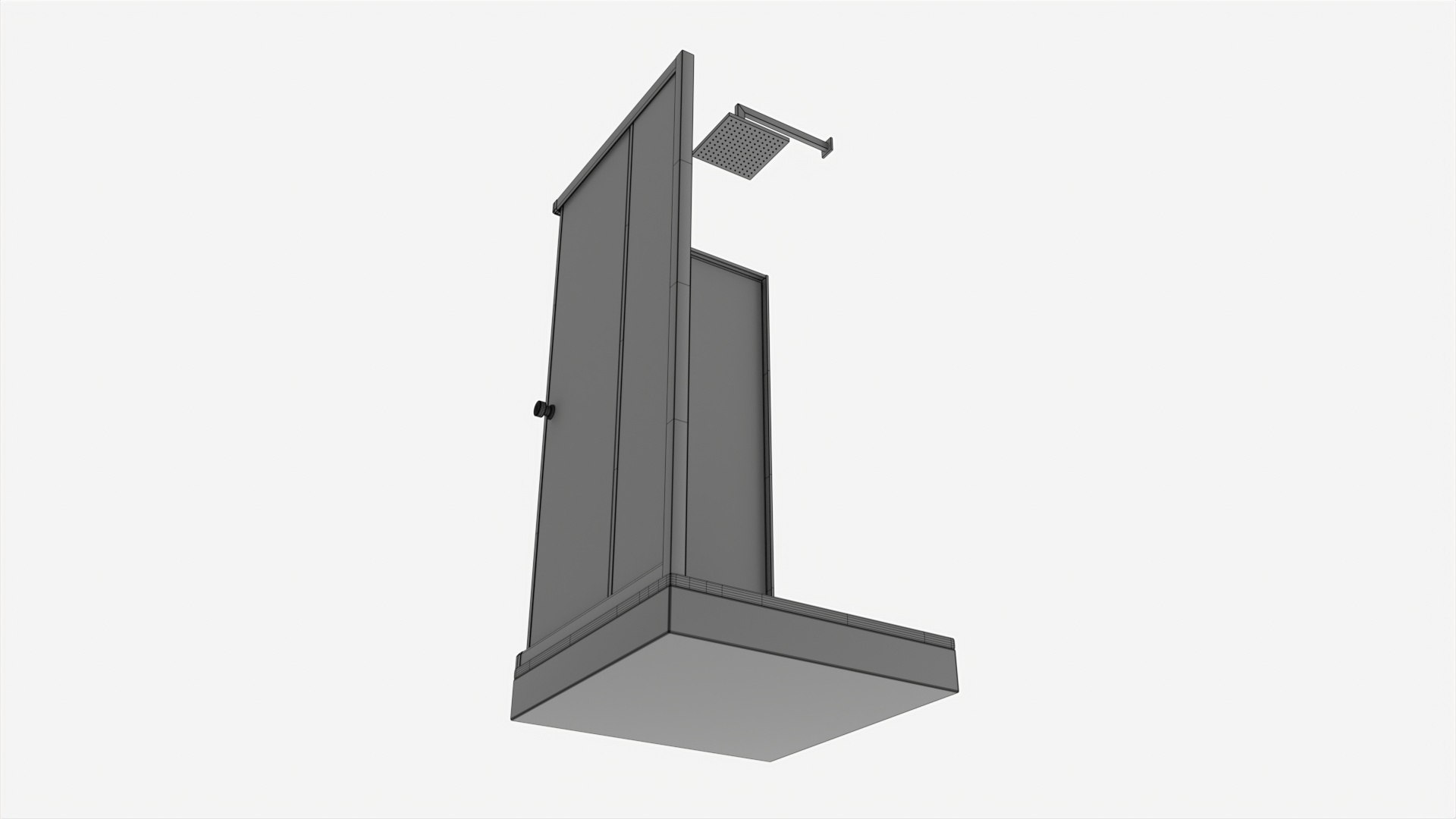 3D Corner Square Shower Enclosure - TurboSquid 2123570