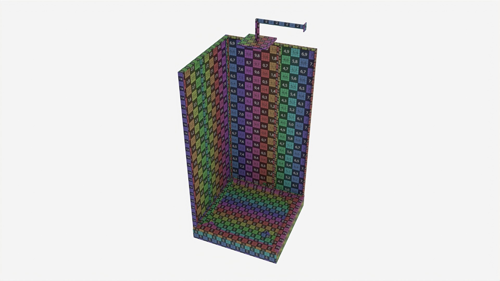 3D Corner Square Shower Enclosure - TurboSquid 2123570
