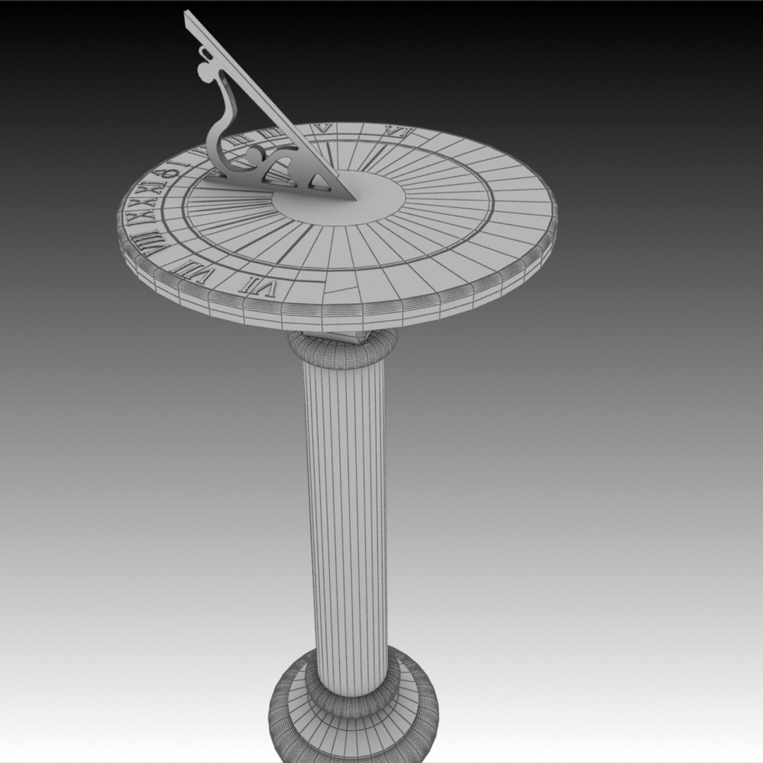 3d sun dial model