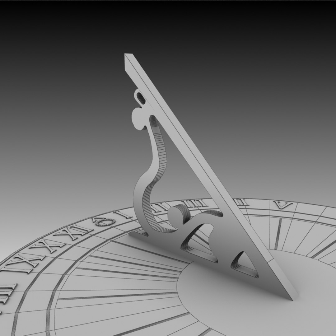 3d sun dial model