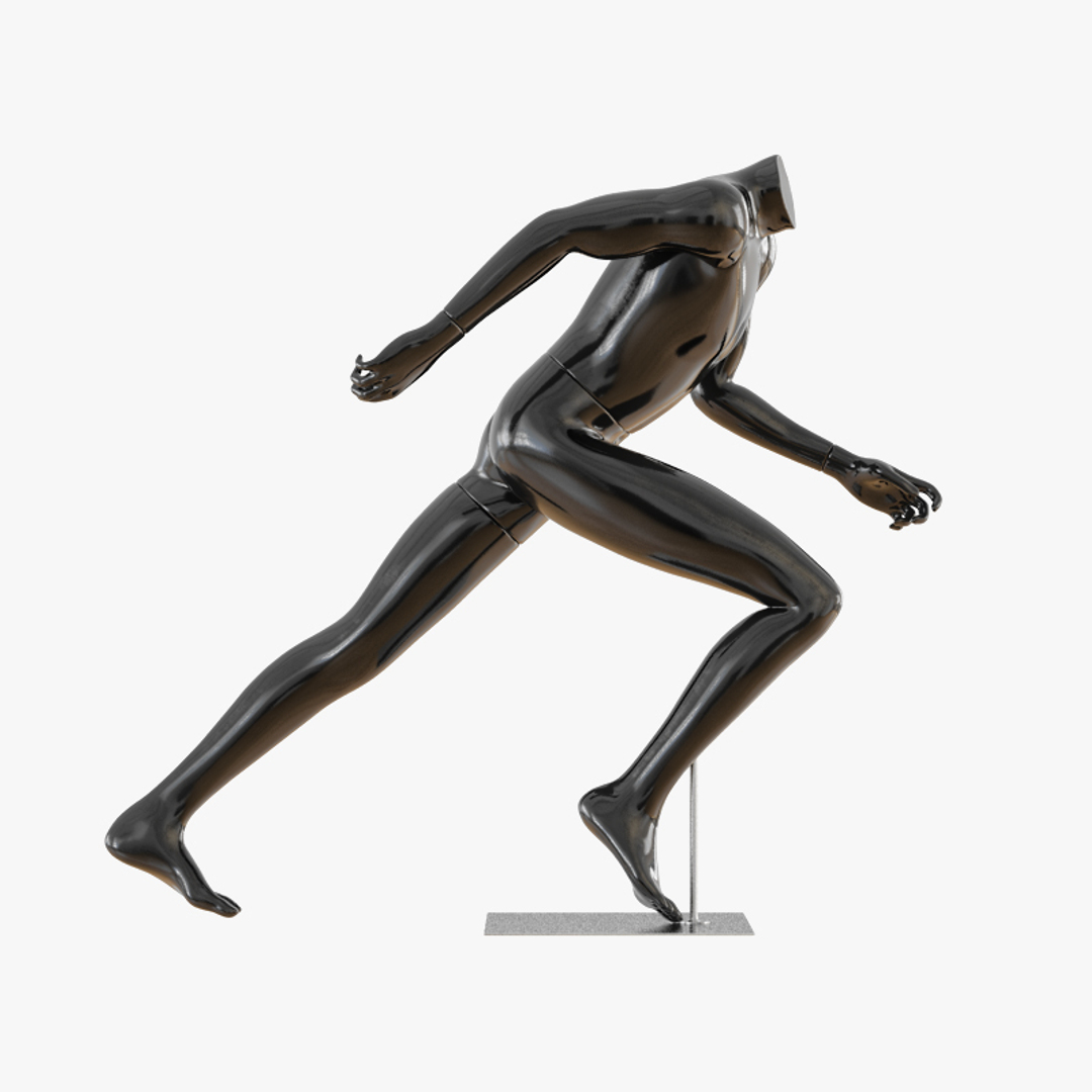 3D black mannequin running - TurboSquid 1365222
