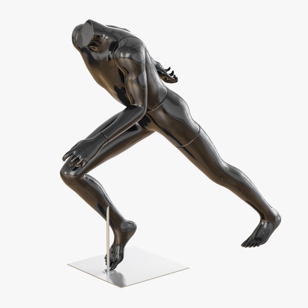 3D black mannequin running - TurboSquid 1365222