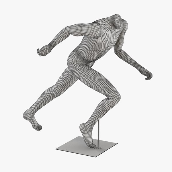 3D black mannequin running - TurboSquid 1365222