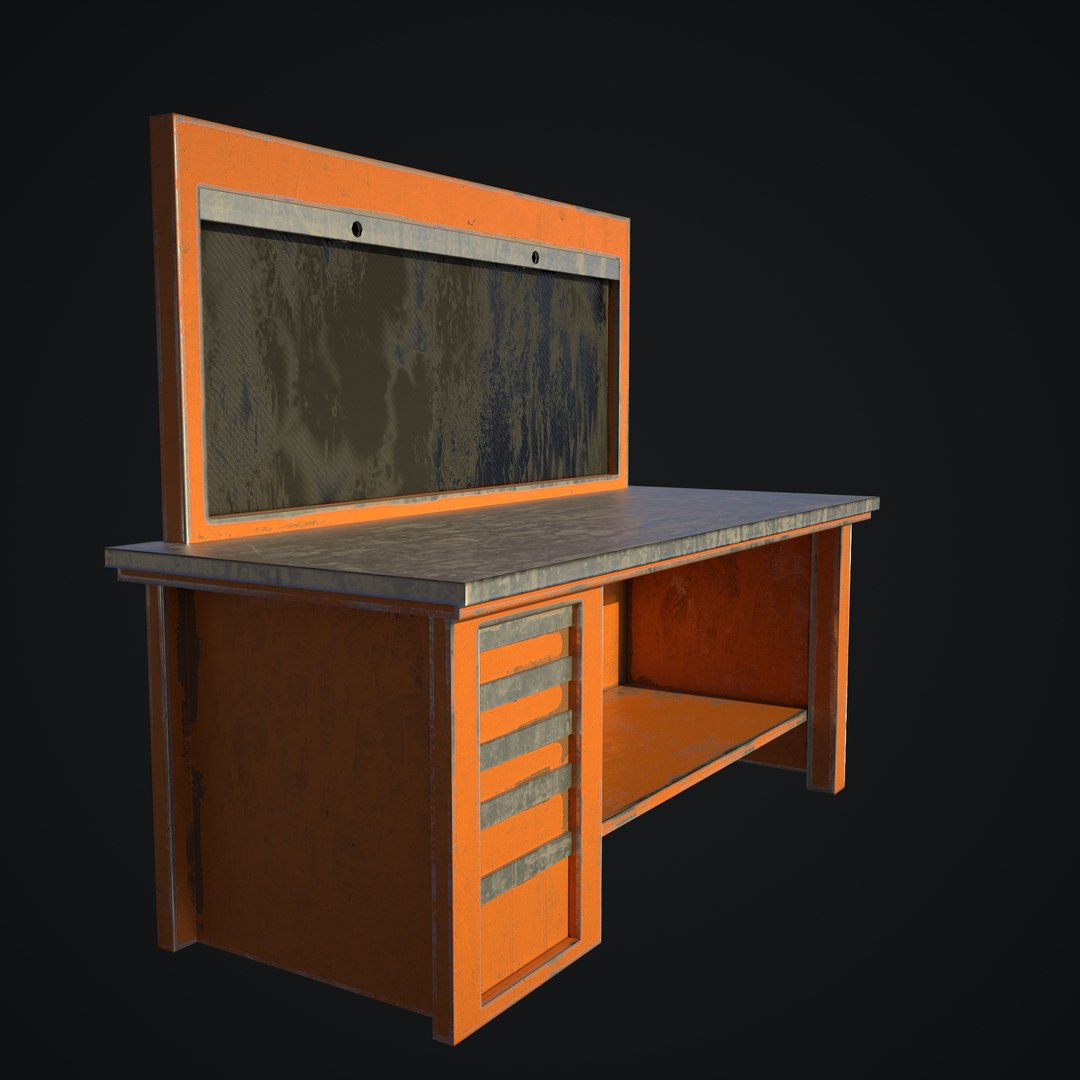 3D Old Dust Workbench - TurboSquid 1736062
