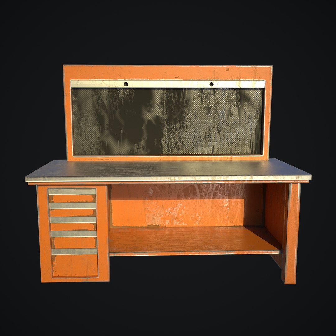 3D Old Dust Workbench - TurboSquid 1736062