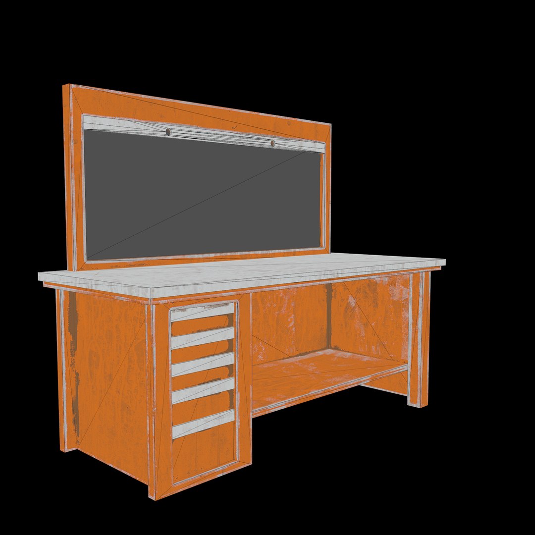 3D Old Dust Workbench - TurboSquid 1736062