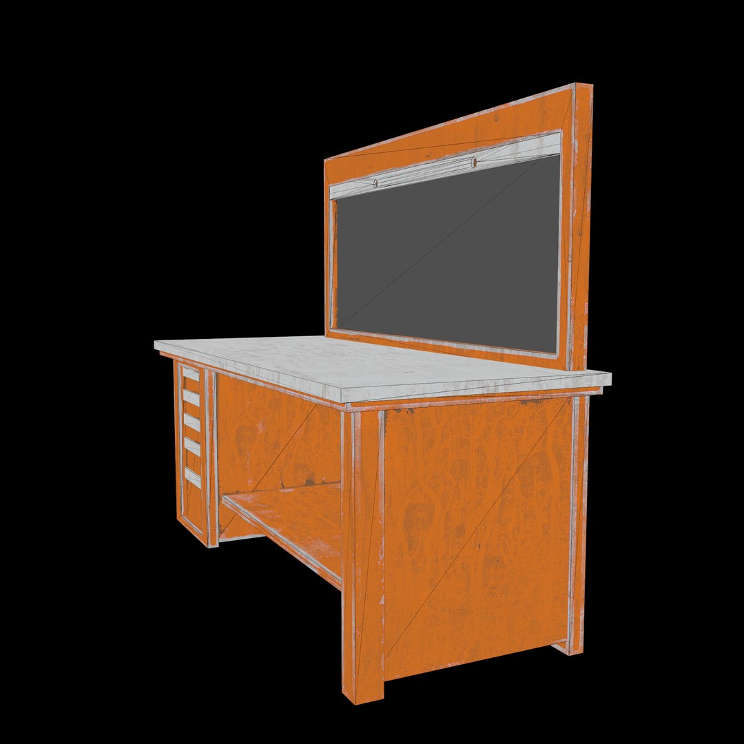 3D Old Dust Workbench - TurboSquid 1736062
