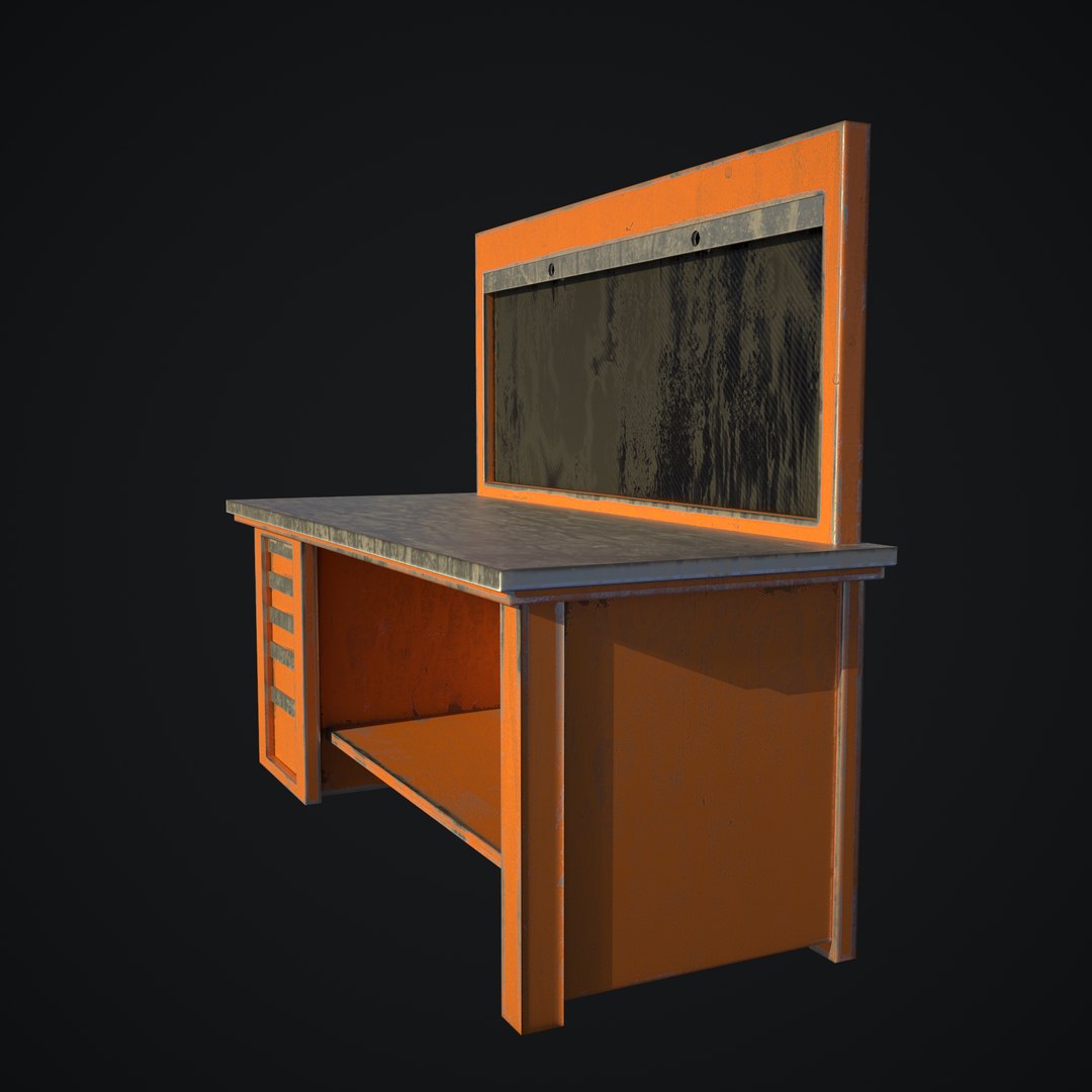 3D Old Dust Workbench - TurboSquid 1736062