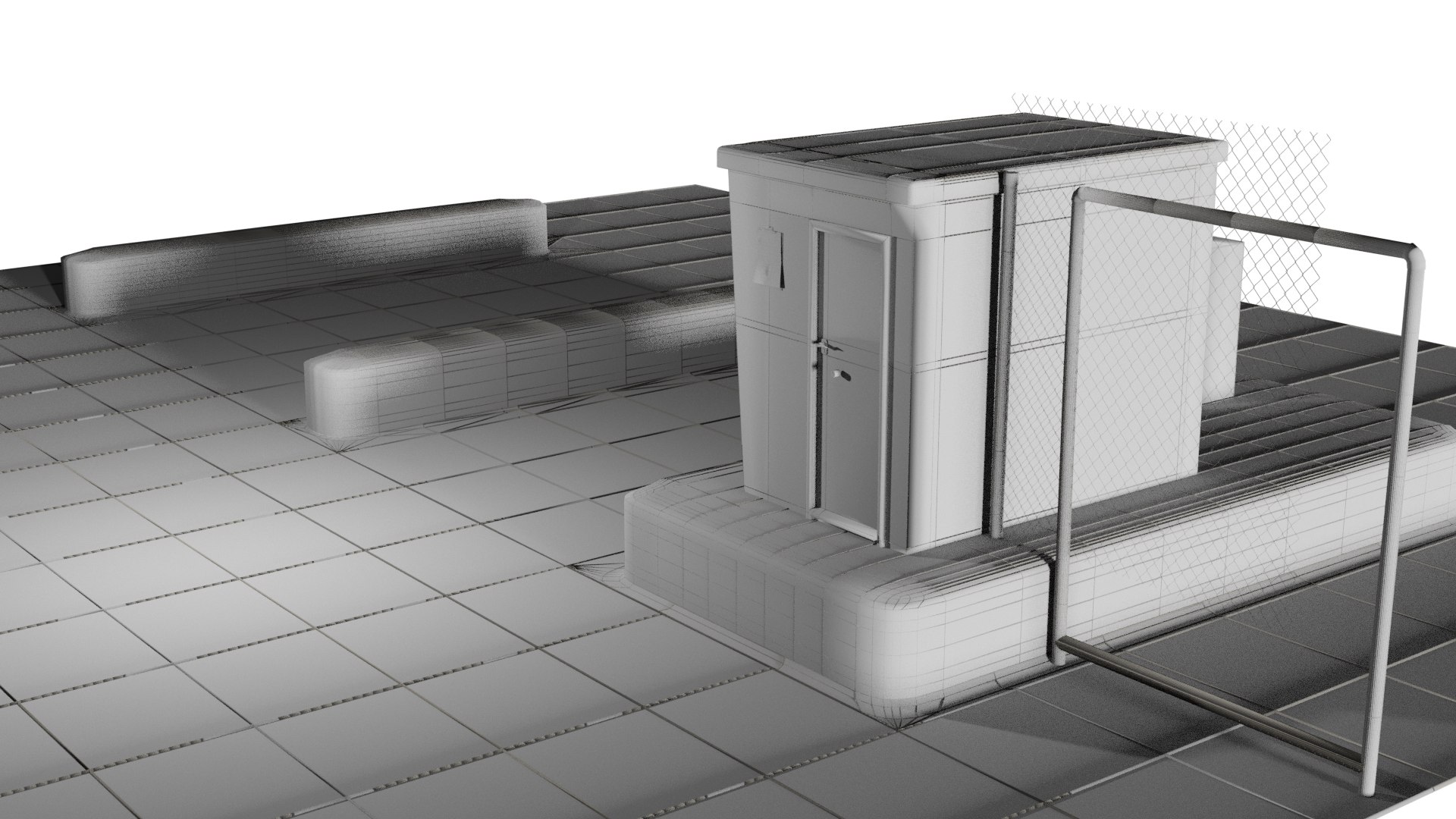 Construction Site Security Hut Model - TurboSquid 1820625