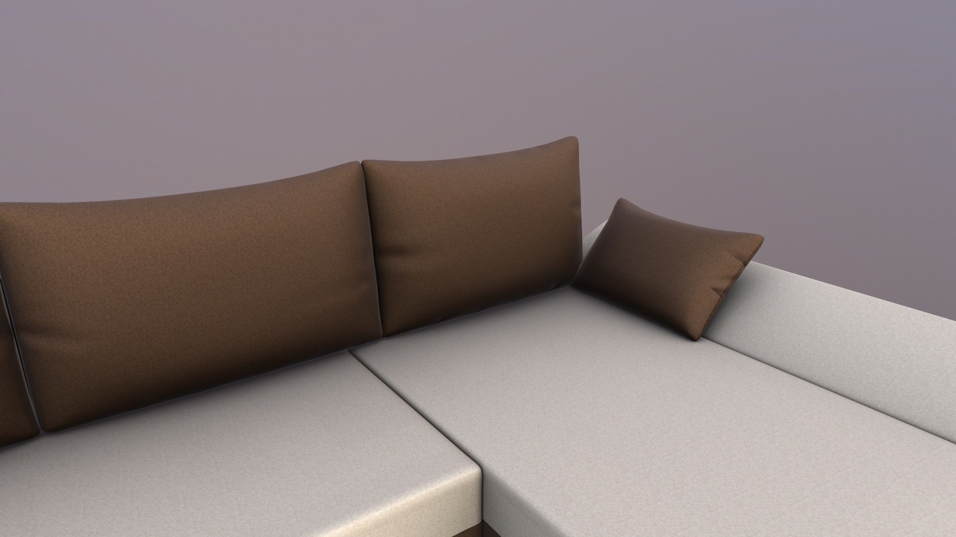 3D Straight Line L Shape 6 Seater Sofa Plain Cushion - TurboSquid 2075822