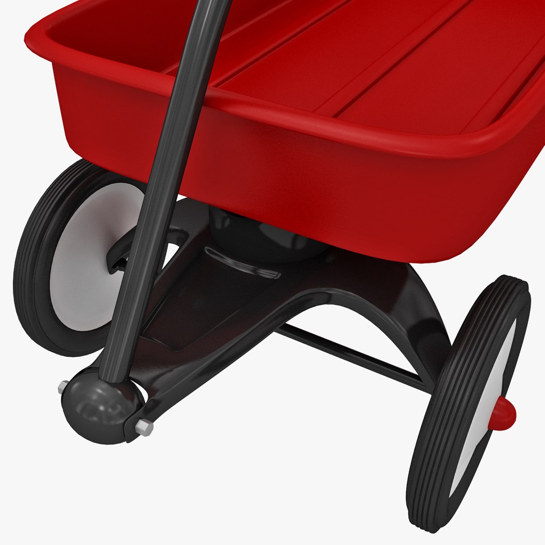 3d Model Of Red Wagon