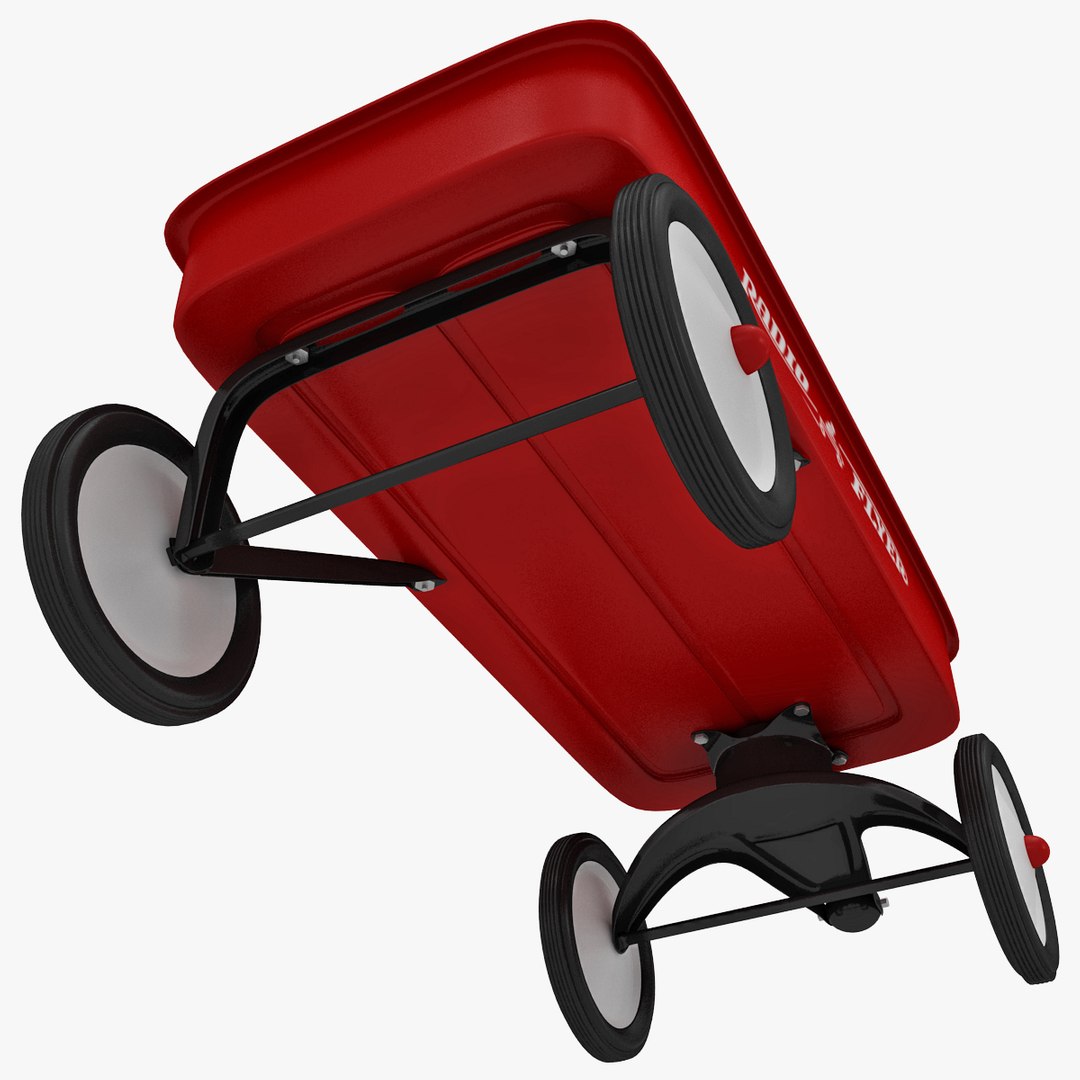 3d Model Of Red Wagon