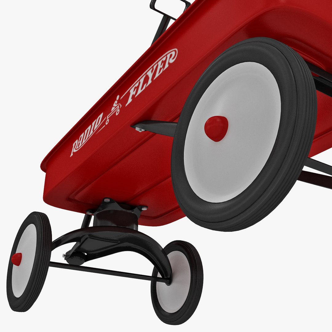 3d Model Of Red Wagon