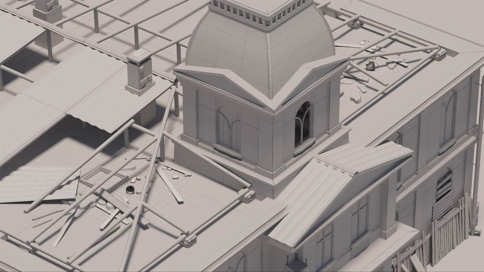 Abandoned Places Kitbash Set 3D Model - TurboSquid 1986120