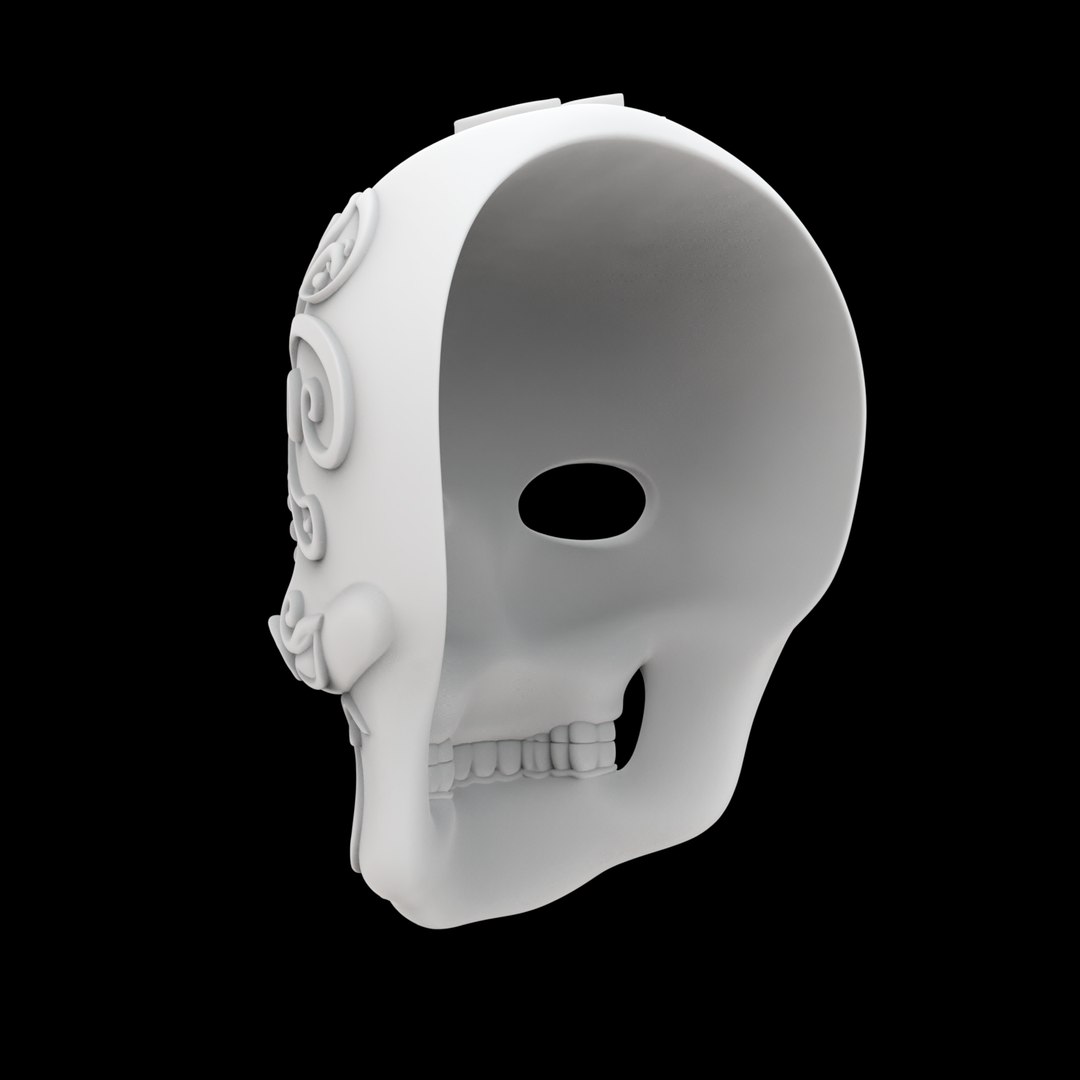 3D Sugar Skull Mask Dia De Muertos 3D Print Model Model - TurboSquid ...