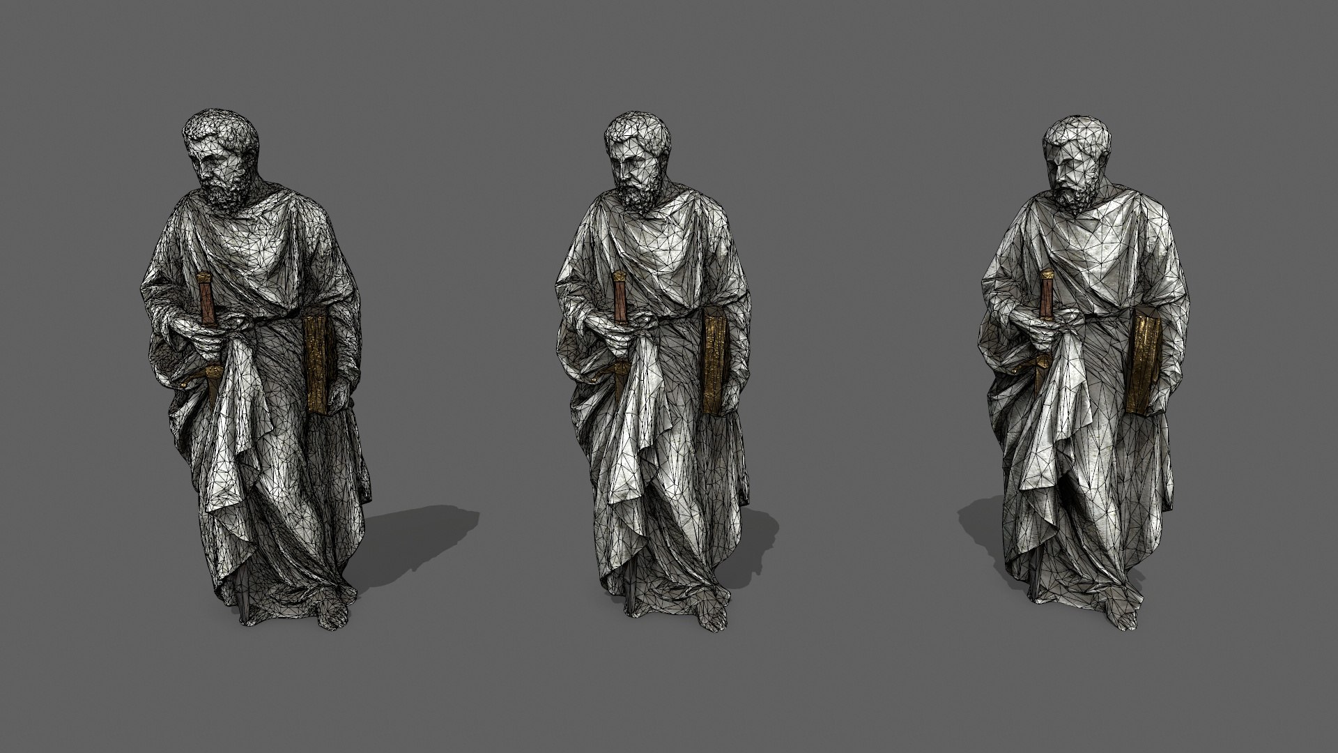 3D Old Man Statue Model - TurboSquid 1970746
