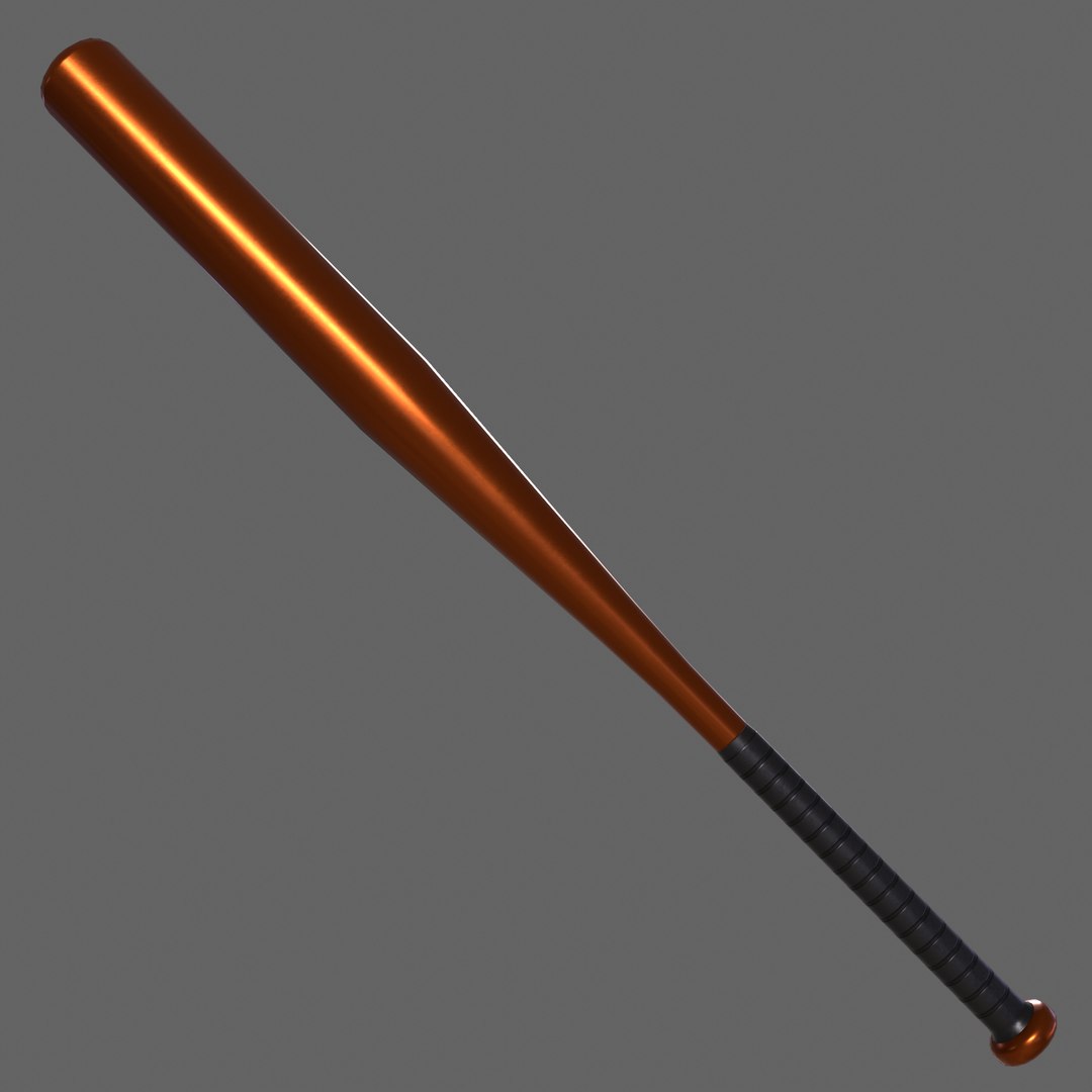 PBR Baseball Bat Orange Model - TurboSquid 1721187