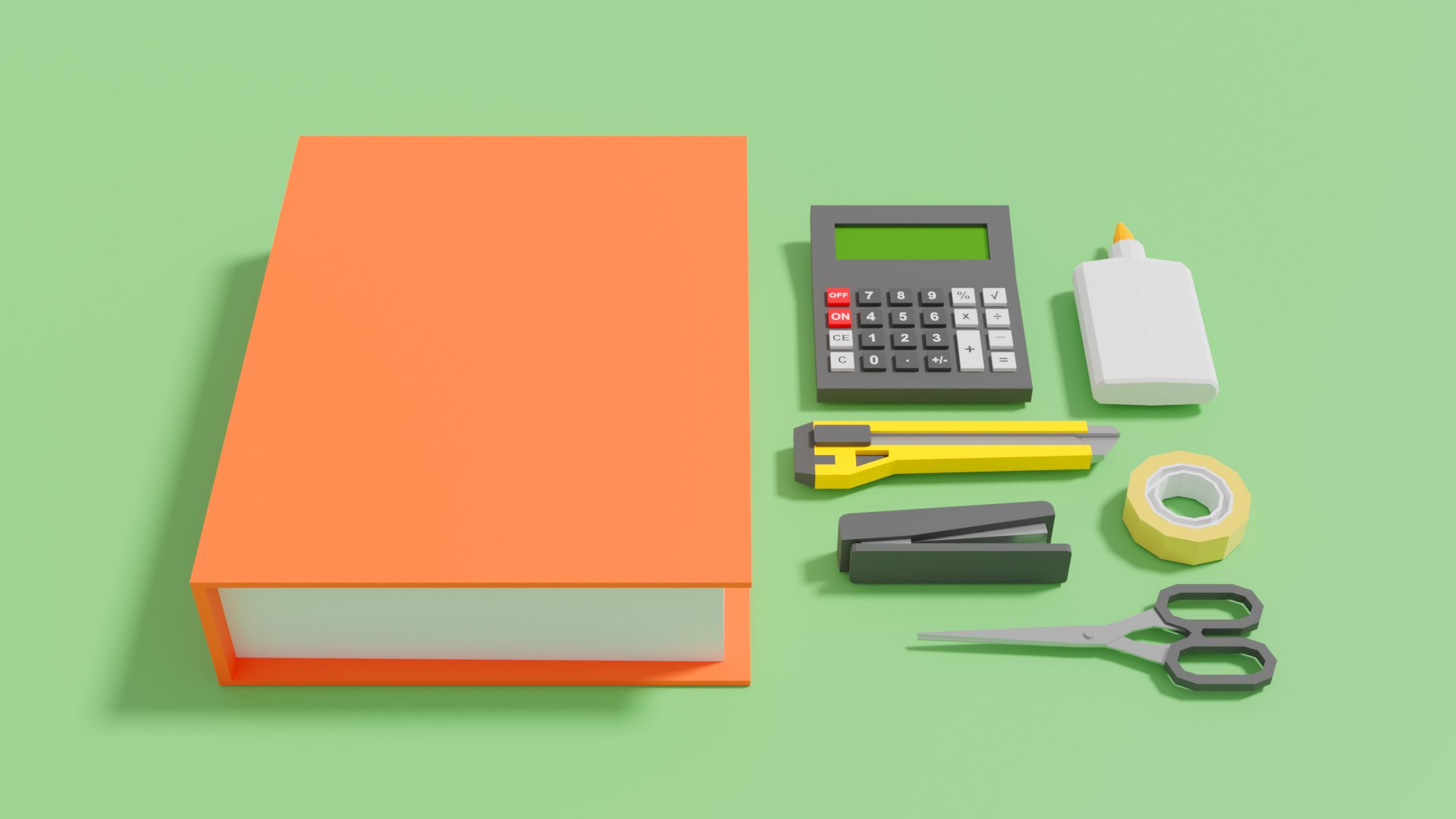 3D Stationery Office Folder Model - TurboSquid 1694287