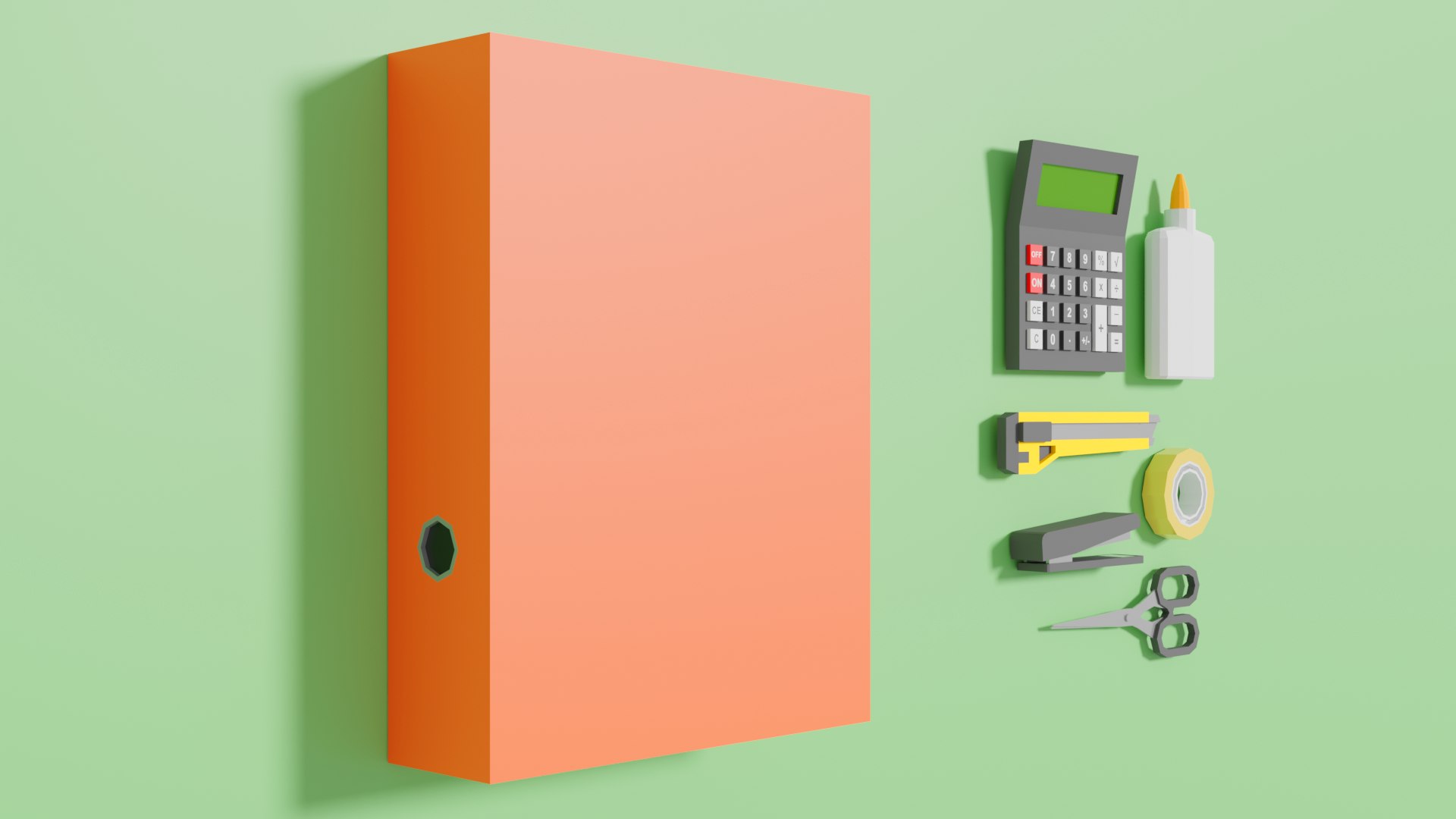 3D Stationery Office Folder Model - TurboSquid 1694287