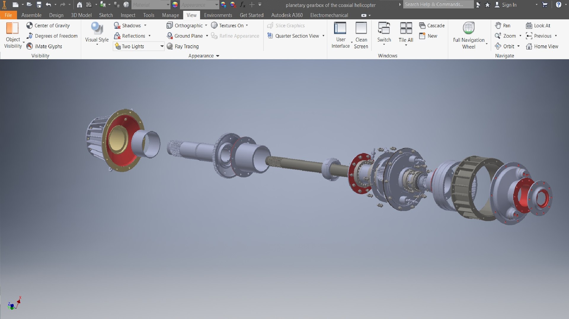Gearbox Of The Coaxial Helicopter 3D Model - TurboSquid 2320039