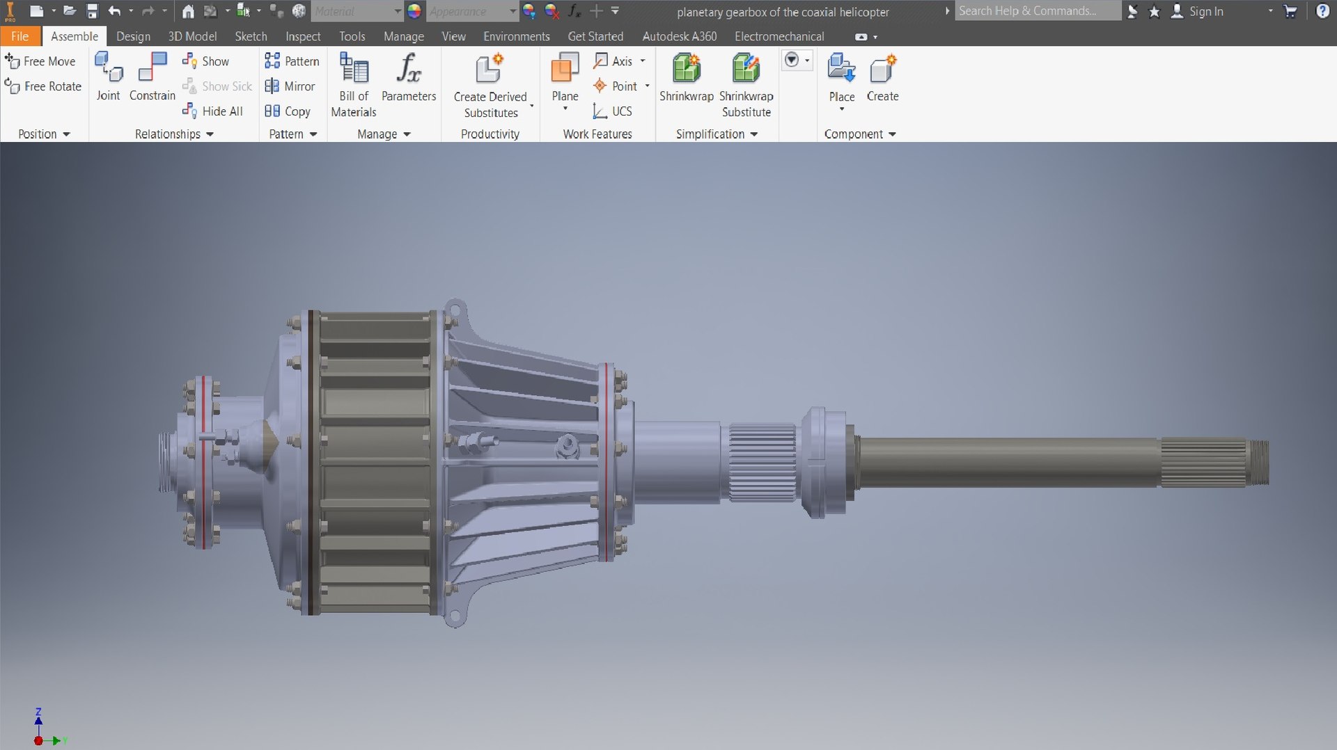 Gearbox Of The Coaxial Helicopter 3D Model - TurboSquid 2320039