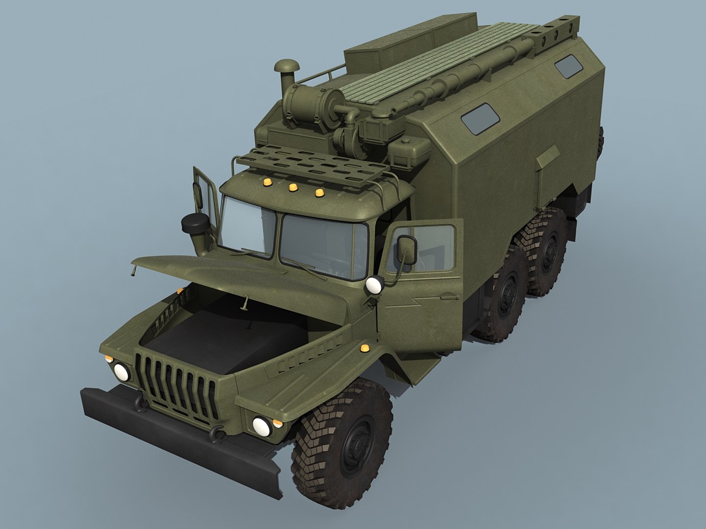 3d Model Ural-43203 Command Vehicle
