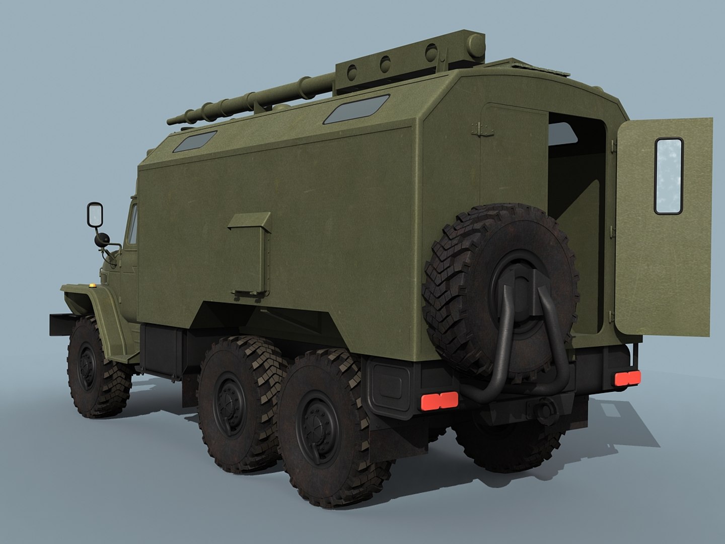 3d Model Ural-43203 Command Vehicle