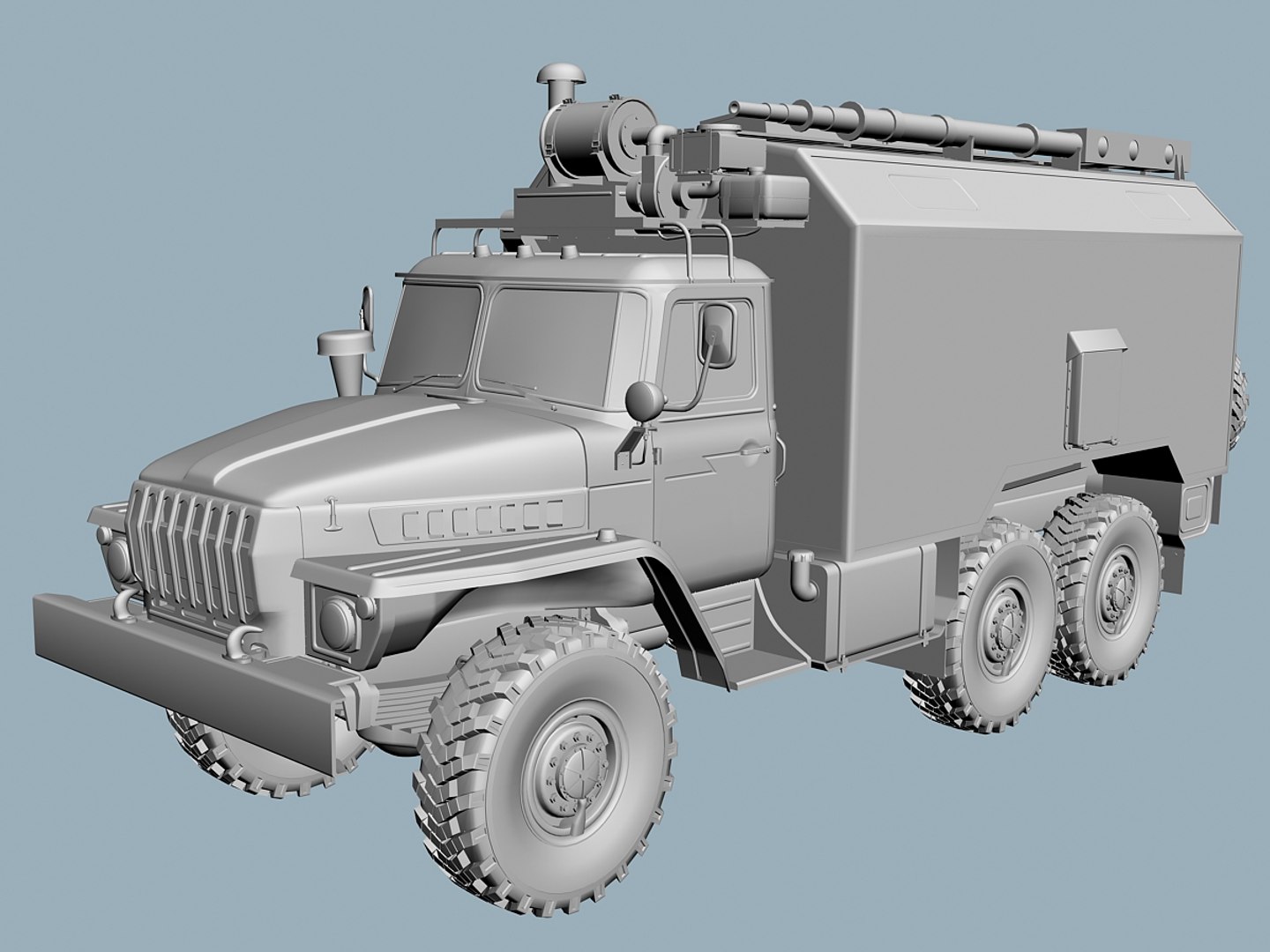 3d Model Ural-43203 Command Vehicle