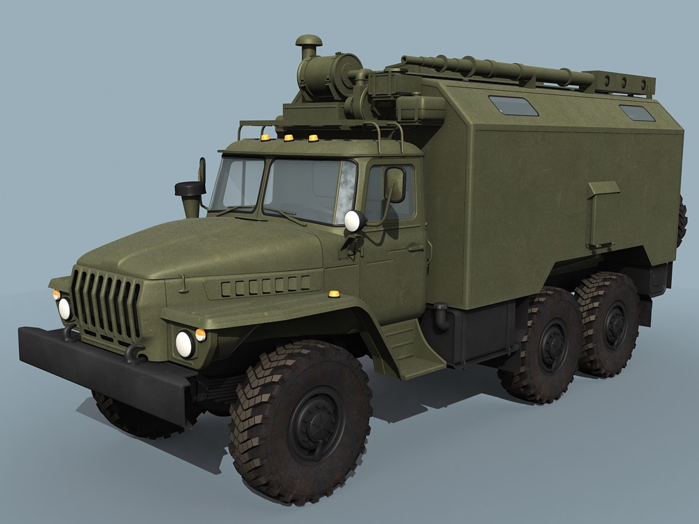 3d Model Ural-43203 Command Vehicle