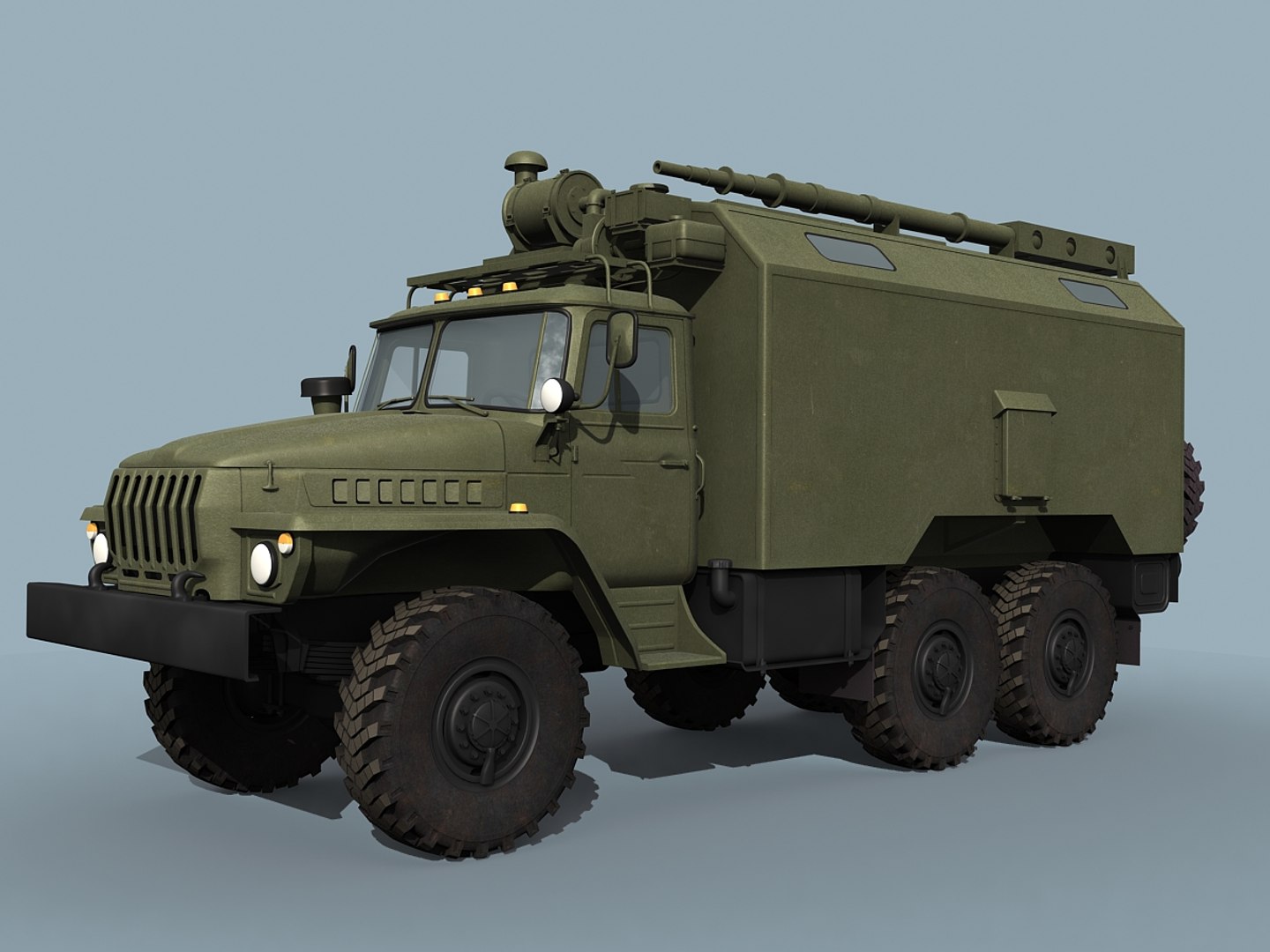 3d Model Ural-43203 Command Vehicle