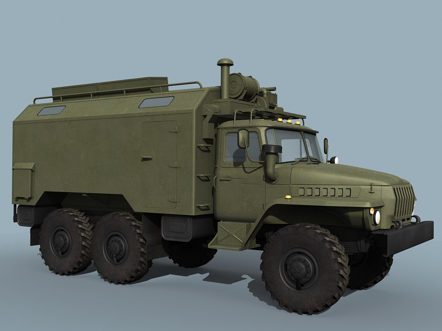 3d Model Ural-43203 Command Vehicle