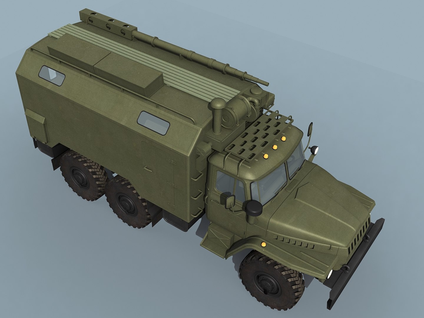 3d Model Ural-43203 Command Vehicle