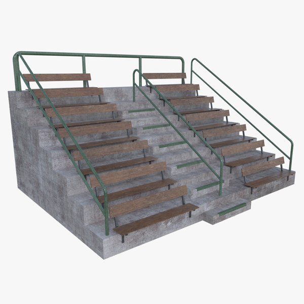 3d model bleacher blender