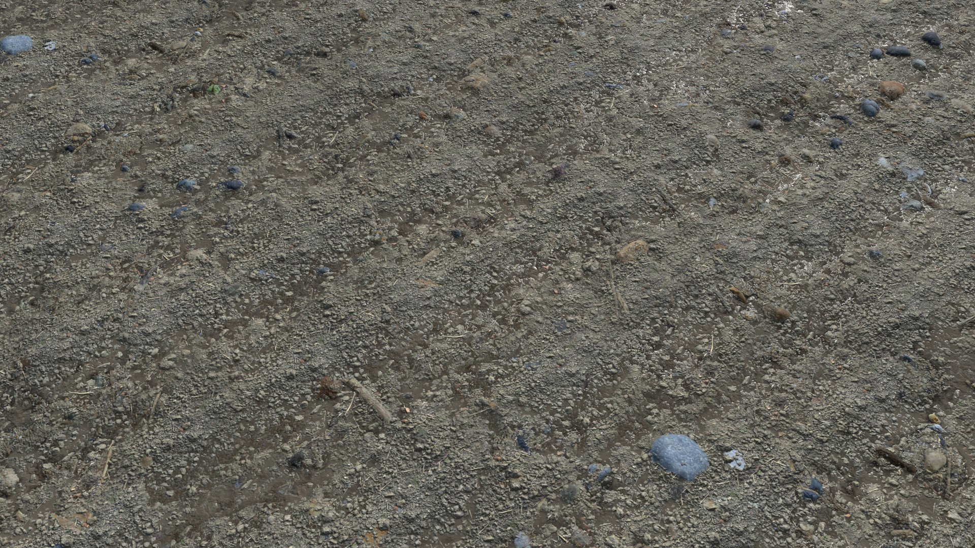 Muddy Terrain And Puddles 4 PBR 3D - TurboSquid 1724715