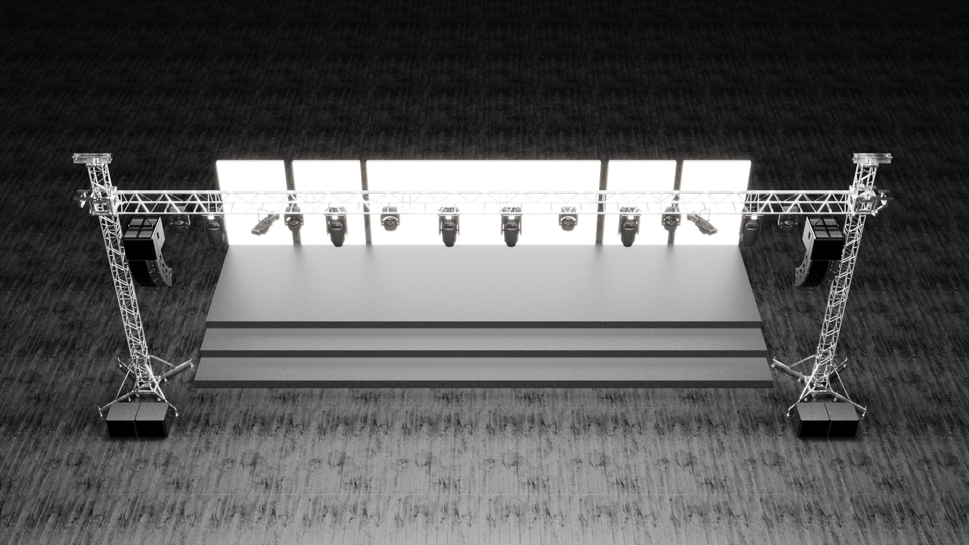 3D Detail Concert Stage Model - TurboSquid 2225992