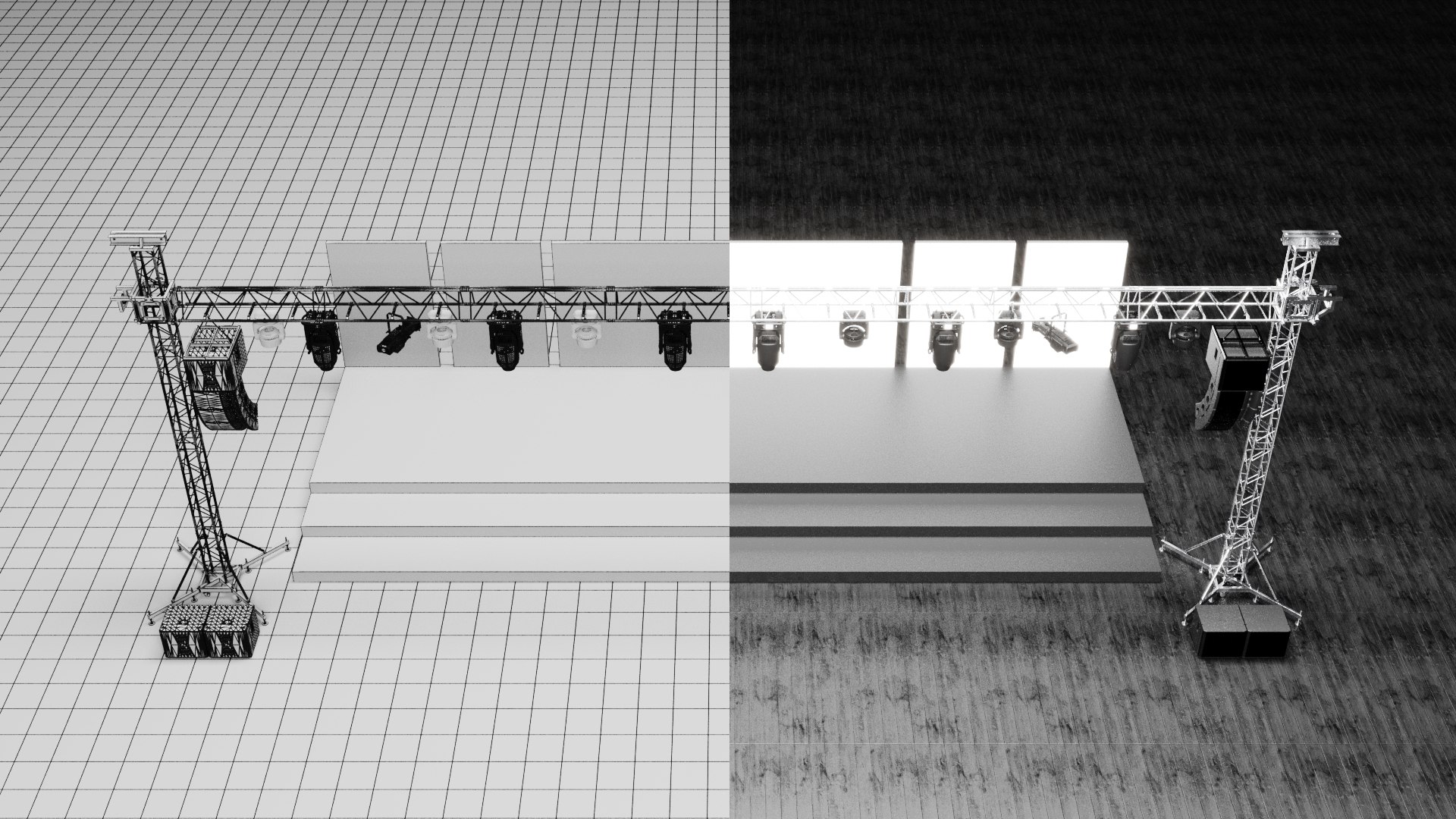 3D Detail Concert Stage Model - TurboSquid 2225992