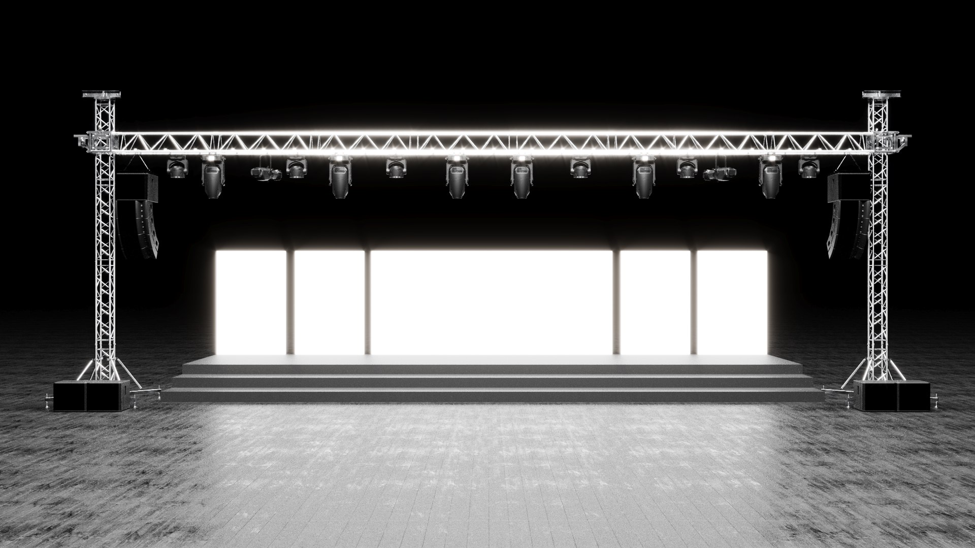 3D Detail Concert Stage Model - TurboSquid 2225992