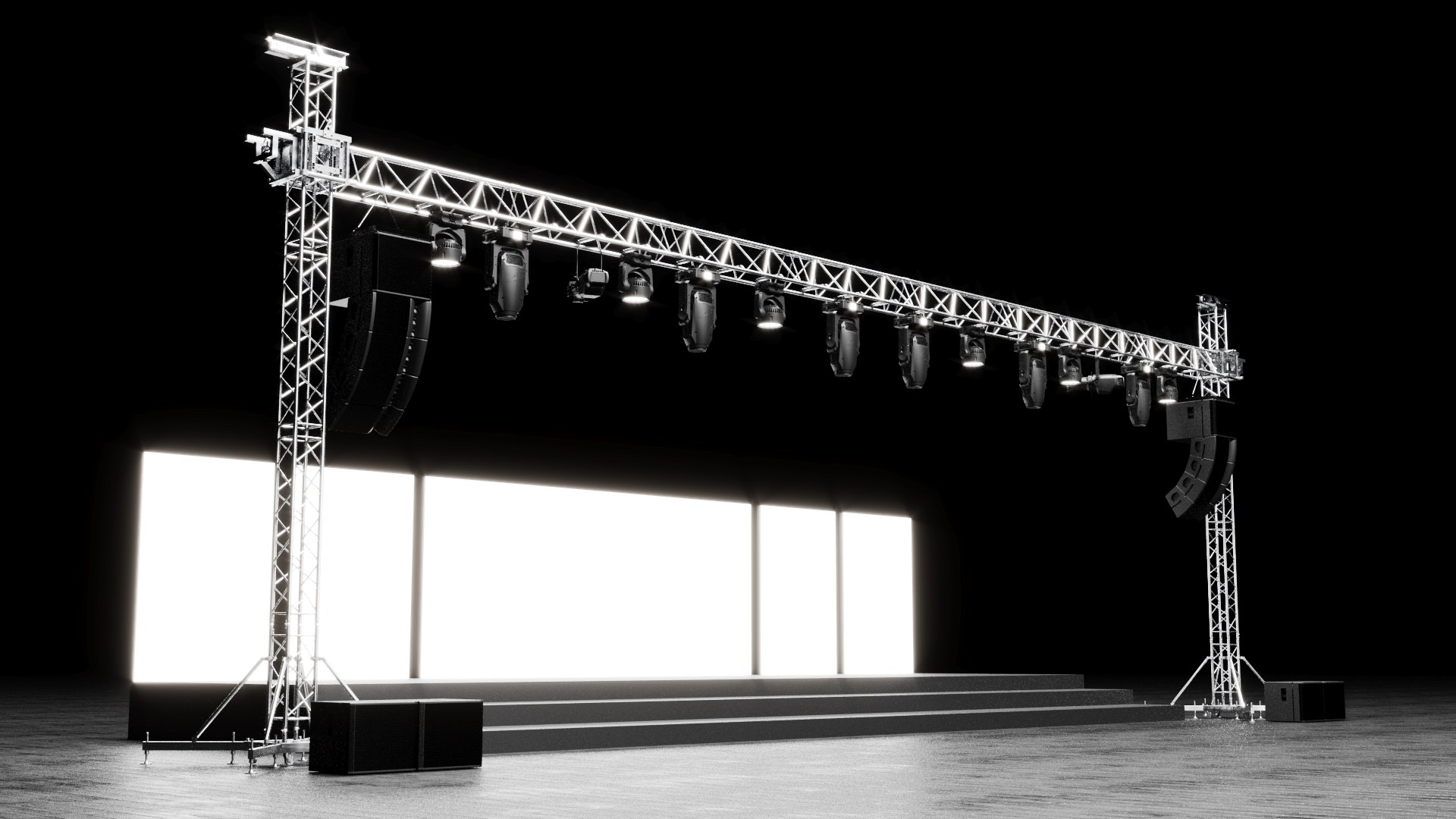 3D Detail Concert Stage Model - TurboSquid 2225992
