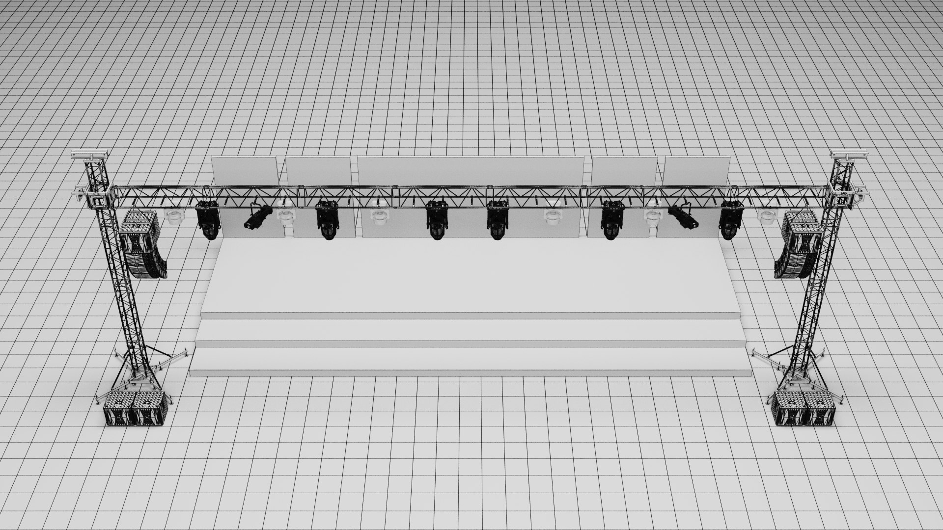 3D Detail Concert Stage Model - TurboSquid 2225992