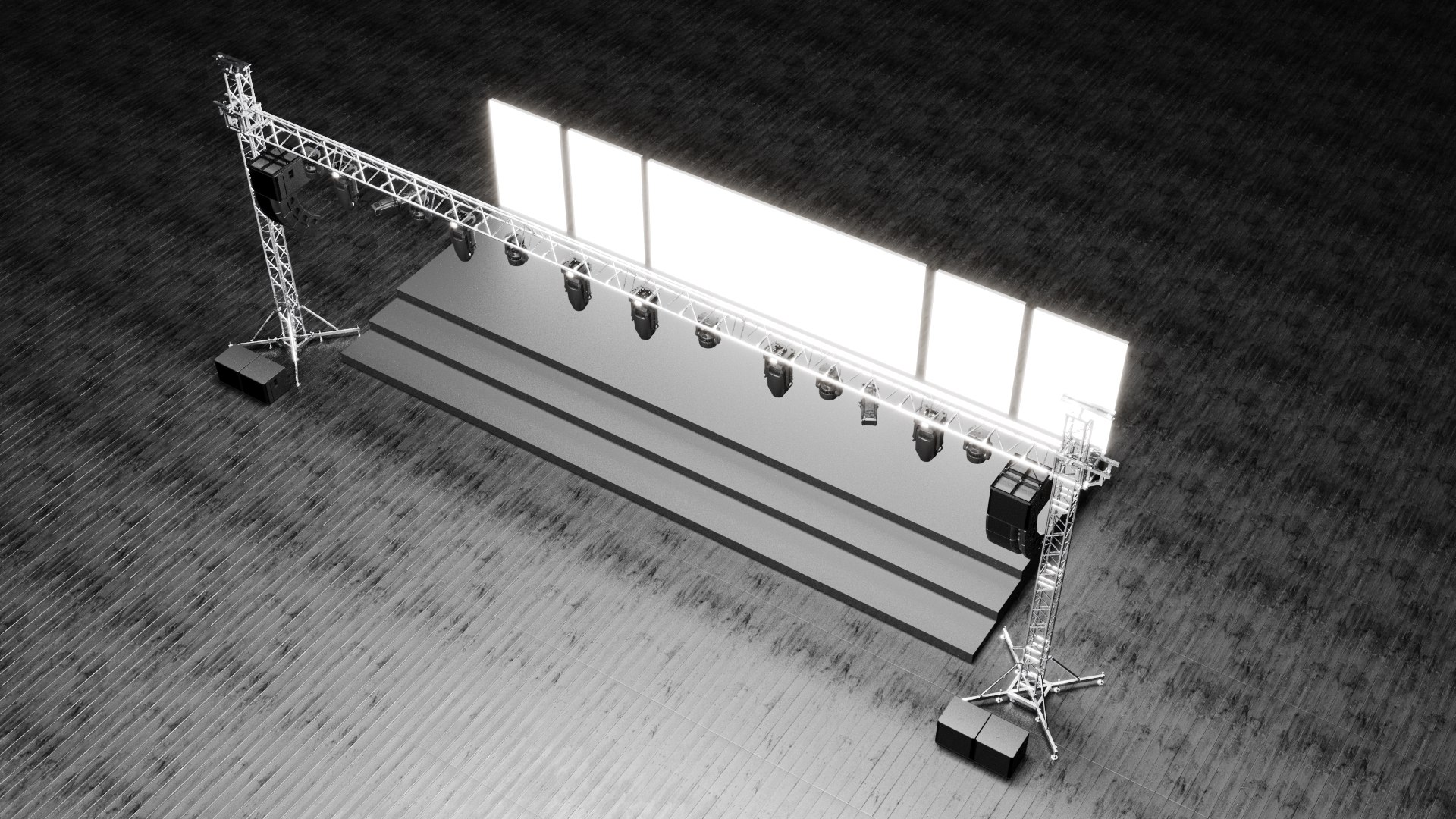 3D Detail Concert Stage Model - TurboSquid 2225992