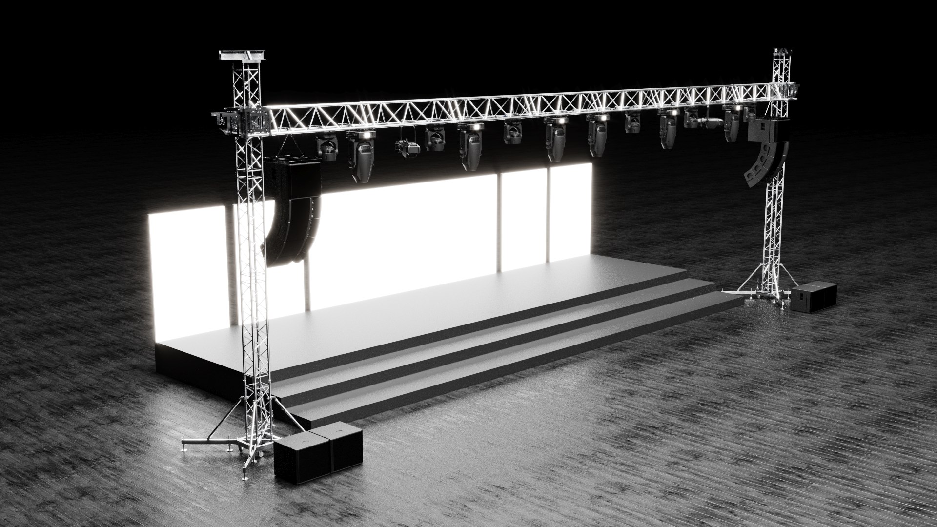 3D Detail Concert Stage Model - TurboSquid 2225992