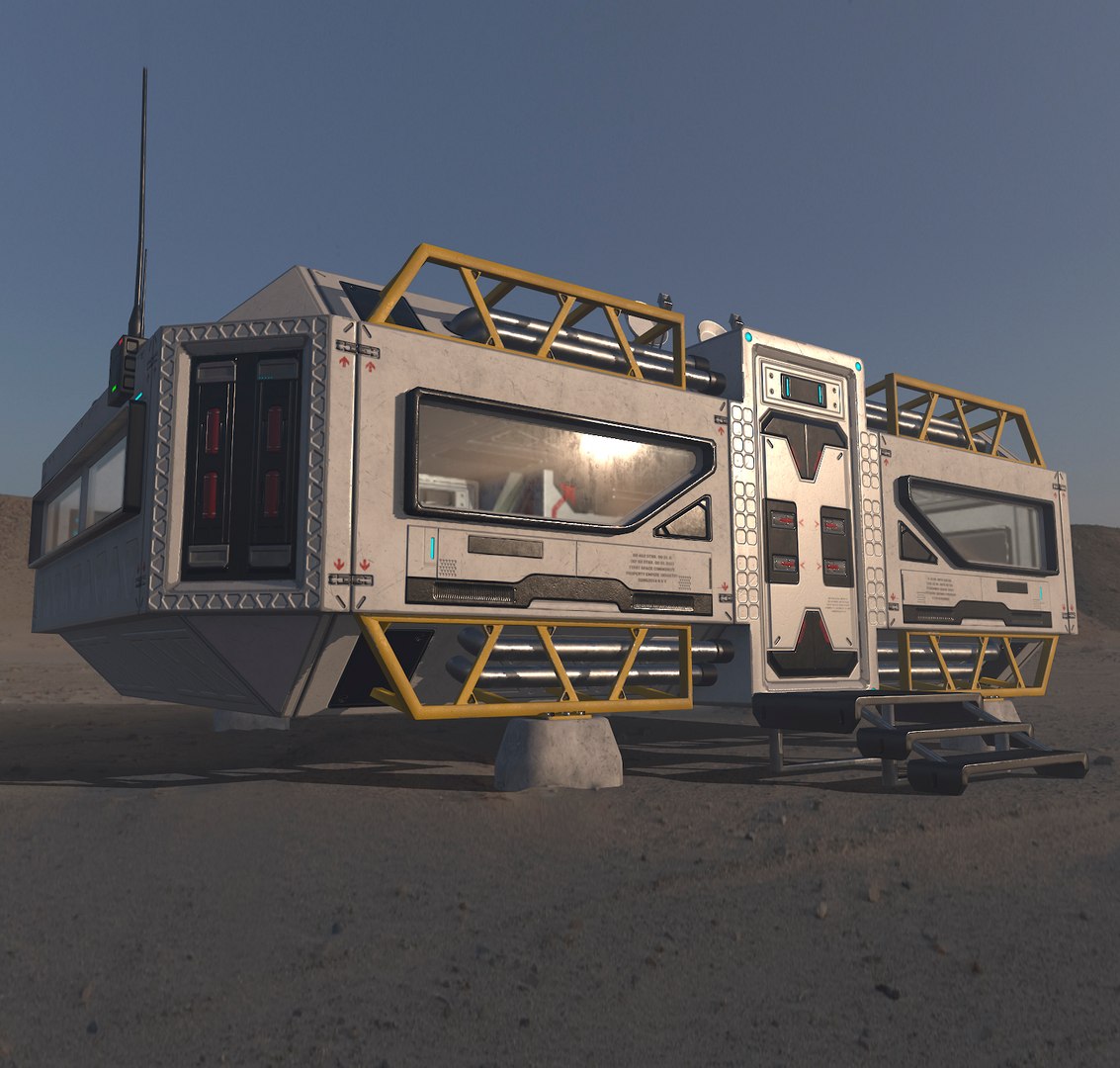 3D Space Living Module - TurboSquid 1830669