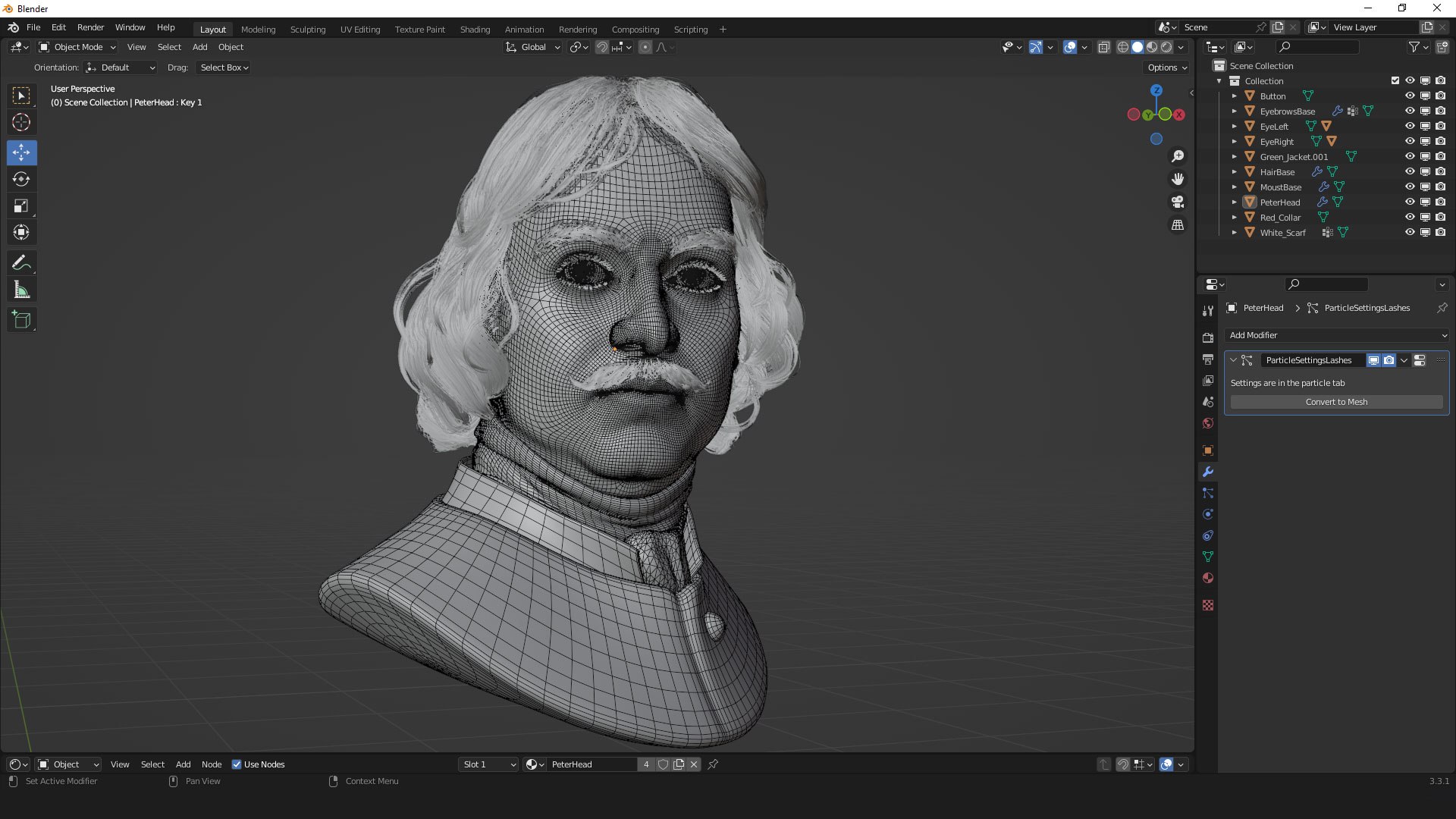 Free Peter The Great Hairstyle 3D Model - TurboSquid 2092708